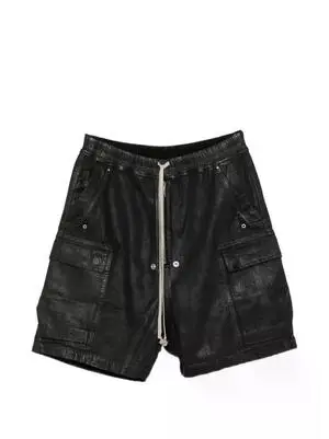 Rick Owens Coated Cargo Shorts - Black