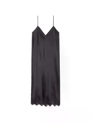 NILI LOTAN Seve" Lace Trim Dress - Black