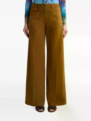 Etro Flared Denim Jeans With Pegaso Buttons
