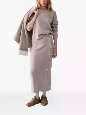 Liu Jo Midi Skirt In Silk Blend