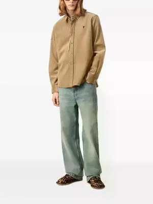 AMI Paris Corduroy Shirt With De Coeur