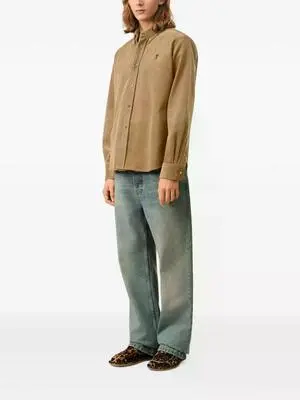 AMI Paris Corduroy Shirt With De Coeur