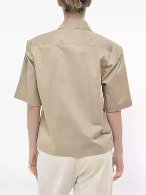 THELATEST Jewel-button Poplin Blouse