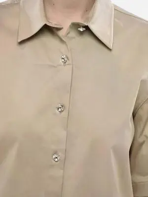 THELATEST Jewel-button Poplin Blouse