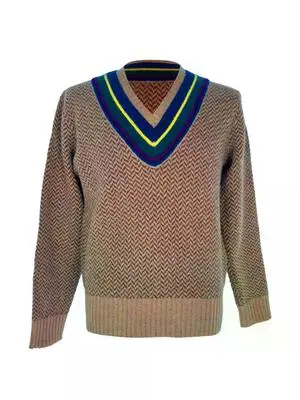 Ralph Lauren 2022 V-neck Wool Sweater - Brown