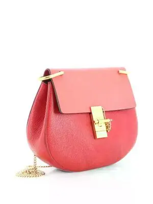 Chloé Drew Leather Small Crossbody Bag - Red