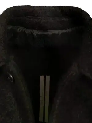 Rick Owens Tower Buttoned Brad Coat In Boiled Wool