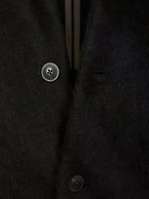 Rick Owens Tower Buttoned Brad Coat In Boiled Wool