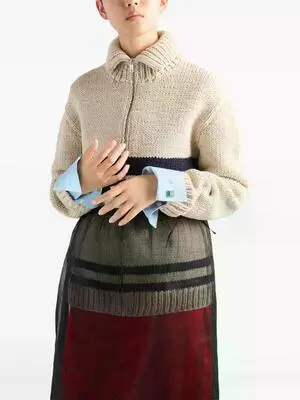 Prada Wool Zipper Cardigan