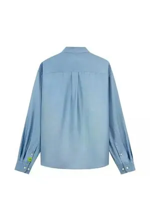 Shanghai Tang Herringbone-weave Silk Shirt