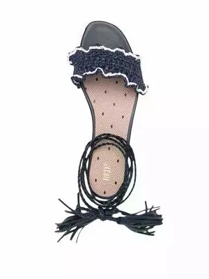 Red Valentino Tassel-trim Straw Sandals