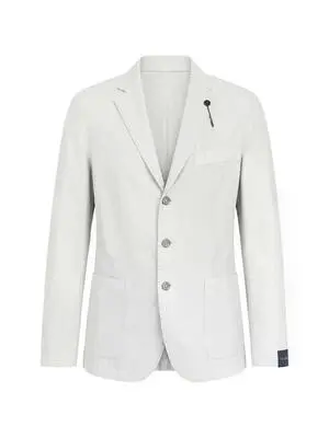 SANTANIELLO Pin-detail Single-breasted Blazer - Neutrals