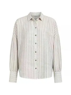 FORME D'EXPRESSION Striped Drop-shoulder Shirt