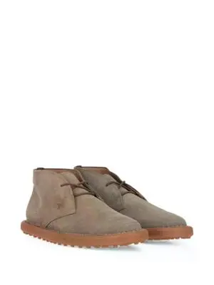 TOD'S Suede Ankle Boots - Neutrals