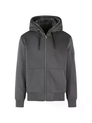 Moose Knuckles Bunny Logo-patch Hoodie - Grey