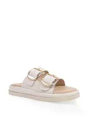 SERGIO MORETTI FIRENZE Buckle-fastening Leather Sandals