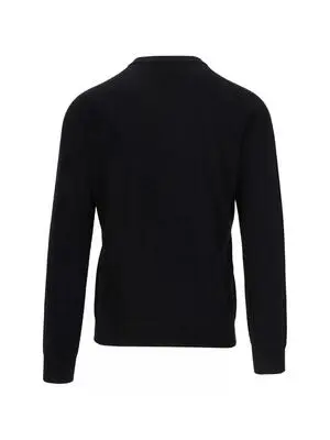 Giorgio Armani Virgin Wool Sweater With Embroidered Logo