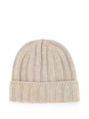 VANISE Ribbed Knit Cashmere Beanie