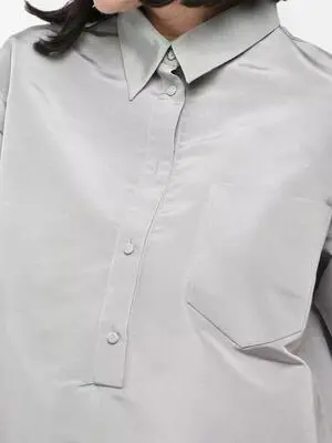 SUPER BLOND Oversized Silk Organza Blouse