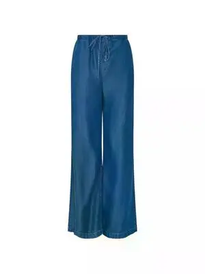 PATRICK ASSARAF Wide Leg Jeans With Drawstring Waist