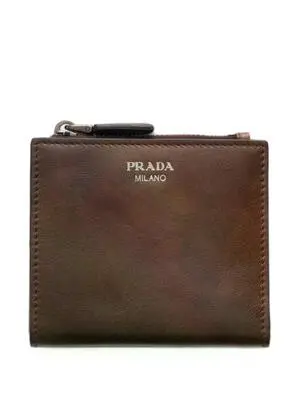 Prada Small Leather Wallet - Brown