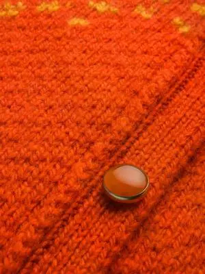 GOD'S TRUE CASHMERE Cashmere Intarsia Knit Cardigan