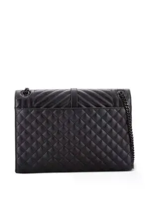 Saint Laurent Matelassé Leather Shoulder Bag - Black