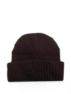 Pinko Logo-embroidered Beanie Hat - Brown