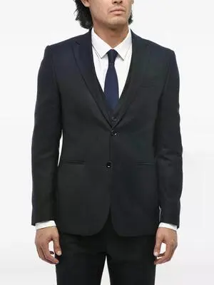 Corneliani Jacquard-weave Three-piece Suit - Blue
