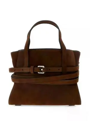 Moschino Tie Detailed Handbag - Brown