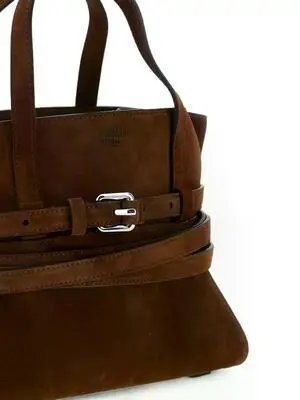 Moschino Tie Detailed Handbag - Brown