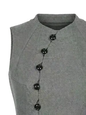 SHIRO SAKAI Asymmetric Hemline Waistcoat - Grey
