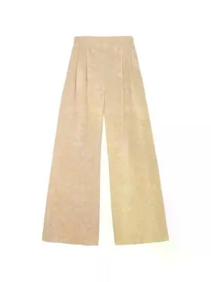 CORTANA Ada Floral-print Silk Trousers