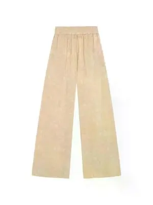 CORTANA Ada Floral-print Silk Trousers