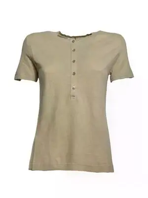 SOLOTRE Button-placket Short-sleeve T-shirt