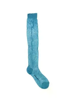 Dsquared2 Logo-print Ribbed Socks - Blue