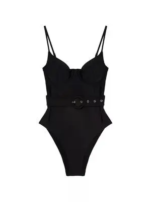 Simkhai Noa Belted Swimsuit - Black
