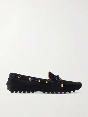 TOD'S Gommino Suede Loafers - Black