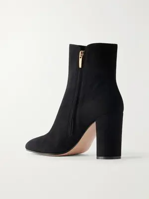 GIANVITO ROSSI 85 Suede Heeled Ankle-boots