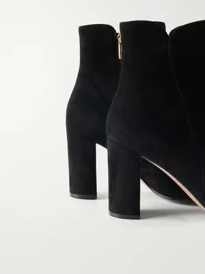 GIANVITO ROSSI 85 Suede Heeled Ankle-boots
