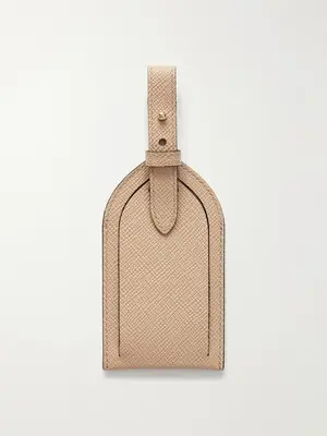 Smythson Panama Leather Luggage Tag