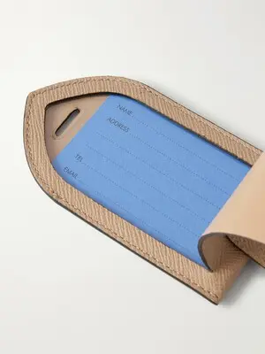Smythson Panama Leather Luggage Tag