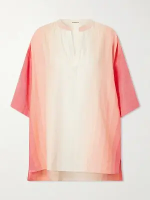 MARRAKSHI LIFE Striped Cotton Coverup - Red