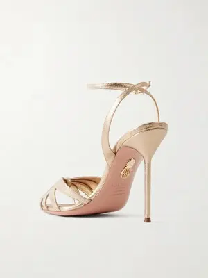 AQUAZZURA Soulmate 105 Knotted Leather Sandals