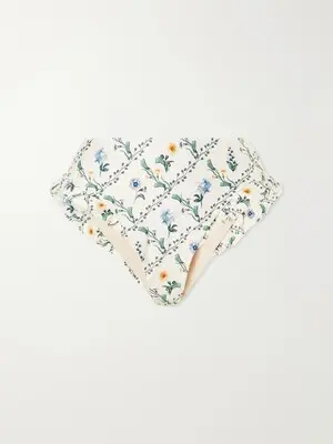 Agua Bendita Jengibre Brisa" High-waisted Bikini Briefs - Neutrals
