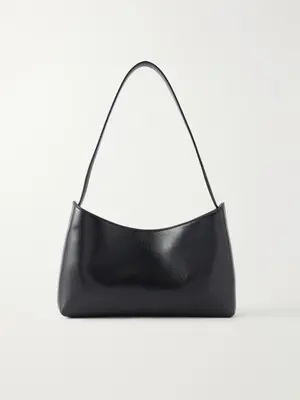 THE ROW Alma Small Leather Shoulder Bag - Black