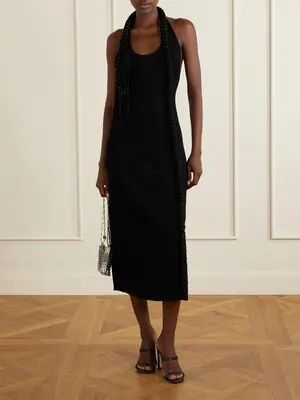 DIOTIMA Mane Embellished Crepe Maxi Dress