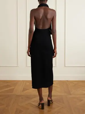 DIOTIMA Mane Embellished Crepe Maxi Dress