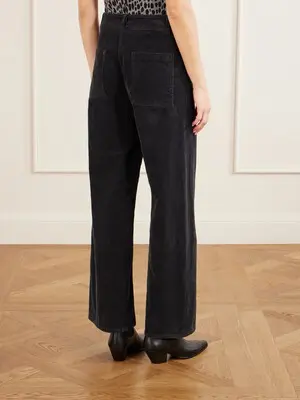 NILI LOTAN Megan Cotton Blend Wide Leg Pants