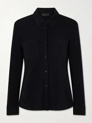 NILI LOTAN Ibra Merino Wool Shirt